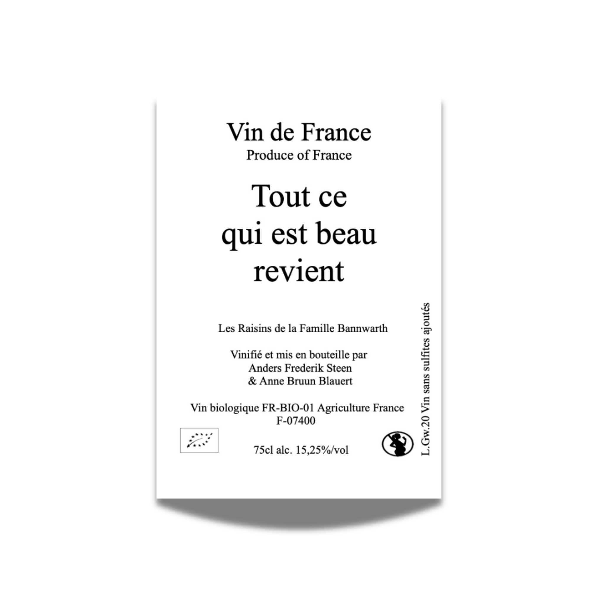 Tout Ce Qui est Beau Revient 500 ml | Anders Frederick Steen | MYSA ...